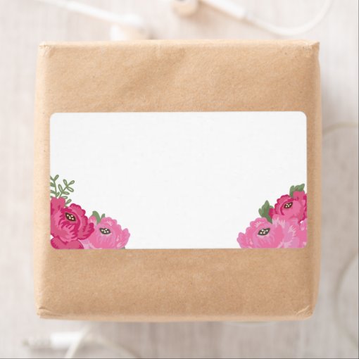 Rustic Floral Blank Large Address Labels | Zazzle