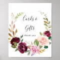 Rustic Floral Botanical Cards and Gifts Sign | Zazzle