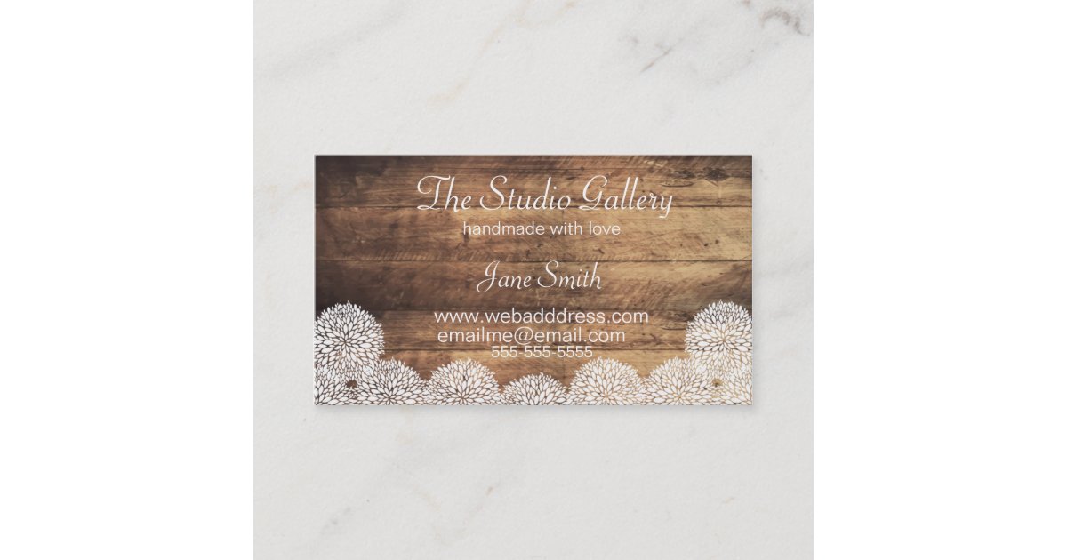 Rustic Floral Business Card Design | Zazzle