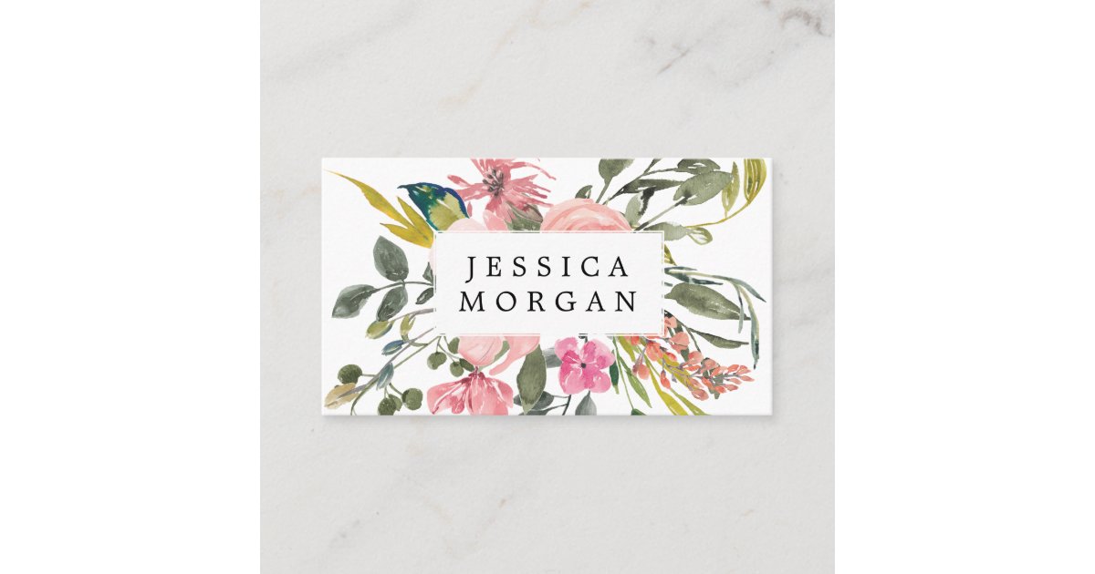 Rustic Floral Business Cards | Zazzle