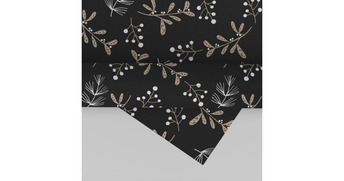 Rustic Floral Christmas Wrapping Paper | Zazzle