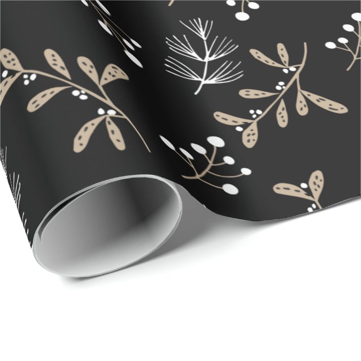 Rustic Floral Christmas Wrapping Paper | Zazzle