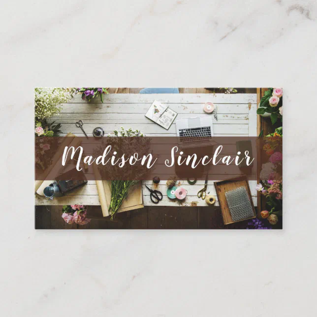 Rustic Floral Design Florist Business Card | Zazzle