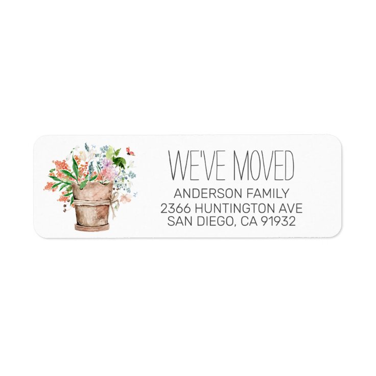 Rustic Floral Return Address Label | Zazzle