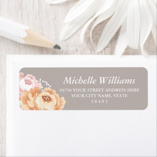 Rustic Floral Return Address Labels | Zazzle