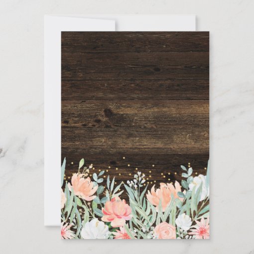 Rustic Floral Romance | Bridal Shower Invitation | Zazzle