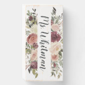 Rustic Floral Teacher Name Classroom Wooden Box Sign | Zazzle