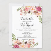 Rustic Floral Wedding Invitation | Zazzle