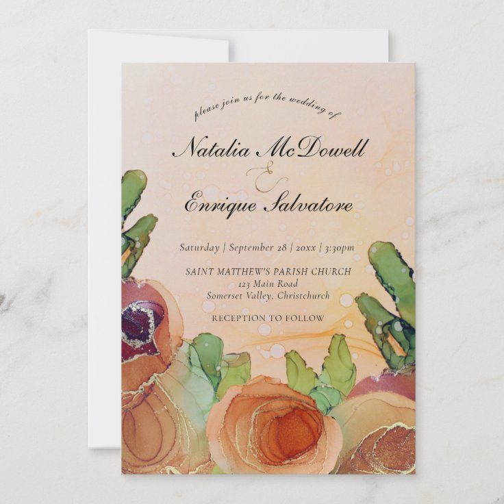 Rustic Floral Wedding Invitation | Zazzle