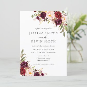 Rustic Floral Wedding Invitation-03 Invitation | Zazzle