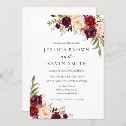 Rustic Floral Wedding Invitation-03 Invitation | Zazzle