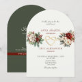 Rustic Floral Winter Wedding Invitation | Zazzle
