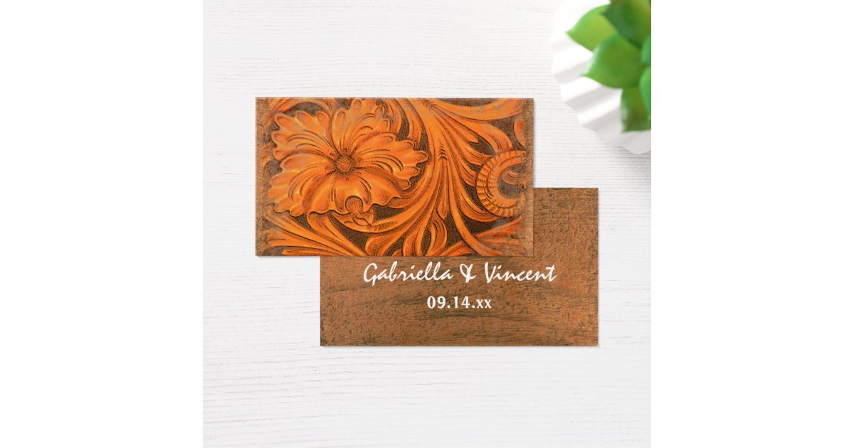Rustic Flower Country Western Wedding Favor Tags | Zazzle