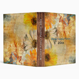 Rustic Flower Shabby Chic Binder | Zazzle
