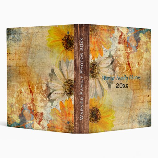 Rustic Flower Shabby Chic Binder | Zazzle