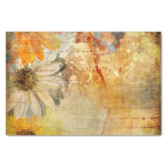 Rustic Flower Shabby Chic Tissue Paper | Zazzle.com