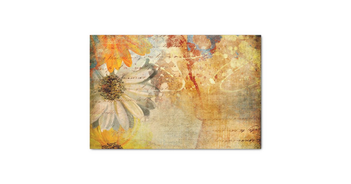 Rustic Flower Shabby Chic Tissue Paper | Zazzle