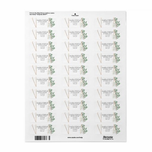 Rustic foliage, summer Return Address Label | Zazzle