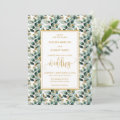 Rustic Forest Green Gold Greenery Wedding Invites | Zazzle