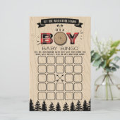 Rustic Forest Plaid Lumberjack Boys Baby Bingo | Zazzle