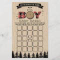 Rustic Forest Plaid Lumberjack Boys Baby Bingo | Zazzle