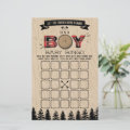 Rustic Forest Plaid Lumberjack Boys Baby Bingo | Zazzle