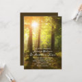 Rustic Forest Spring Tree Greenery Country Wedding Invitation | Zazzle