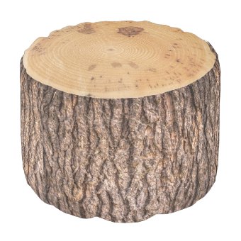 Rustic Forest Tree Stump | Wedding Heart Pouf | Zazzle