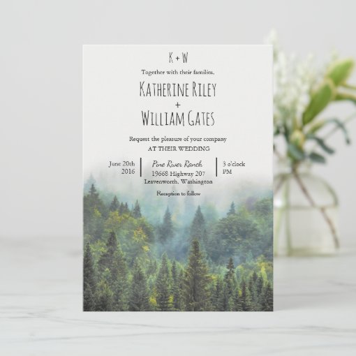 Rustic Forest Wedding Invitation | Zazzle