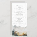 Rustic Forest Wedding Menu | Zazzle
