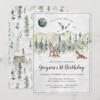 Rustic Forest Woodland Birthday Party Invitation | Zazzle