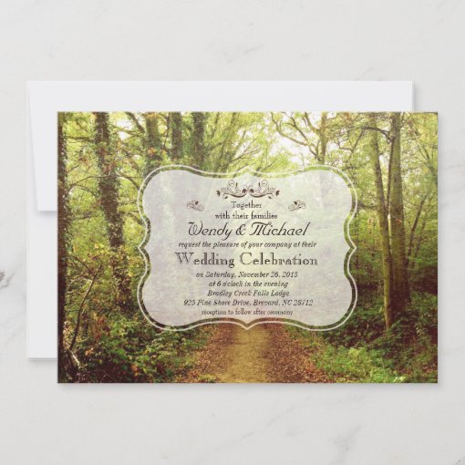 Rustic Forest Woodland Wedding Invitation | Zazzle