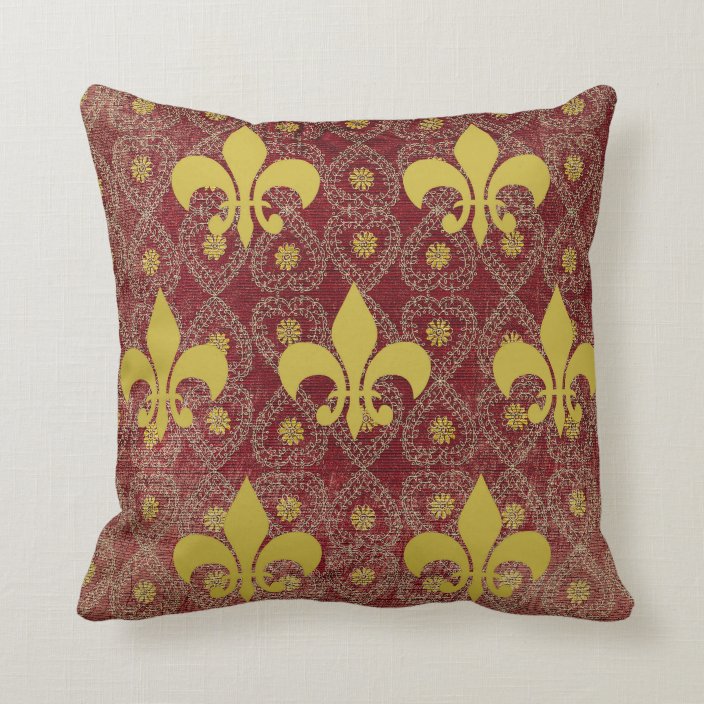 Rustic French country style with fleur de lis Throw Pillow | Zazzle.com