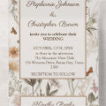 Rustic French style All in One Wedding Invite | Zazzle