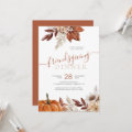 Rustic Friendsgiving botanical Thanksgiving dinner Invitation | Zazzle