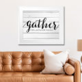 Rustic Gather - Shiplap Wood with Custom Family Poster | Zazzle