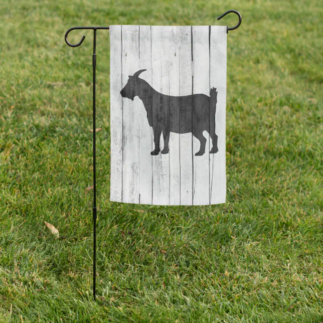 Rustic Goat Black and White Country Farmhouse Garden Flag | Zazzle