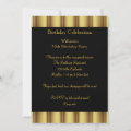 Rustic Gold Black Metal Lock Birthday Party Invitation | Zazzle