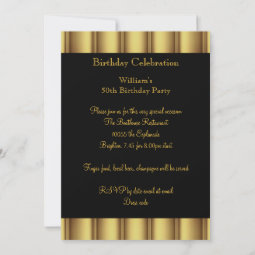 Rustic Gold Black Metal Lock Birthday Party Invitation | Zazzle