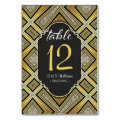 Rustic Gold Black Pattern Table Number Cards | Zazzle