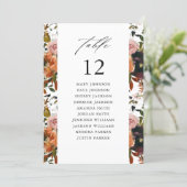 Rustic Gold, Purple W Table Number Seating Chart | Zazzle