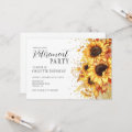 Rustic Golden Sunflower Floral Retirement Party Invitation | Zazzle