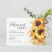 Rustic Golden Sunflower Floral Retirement Party Invitation | Zazzle