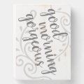 Rustic Good Morning Gorgeous Decorative Element Wooden Box Sign | Zazzle