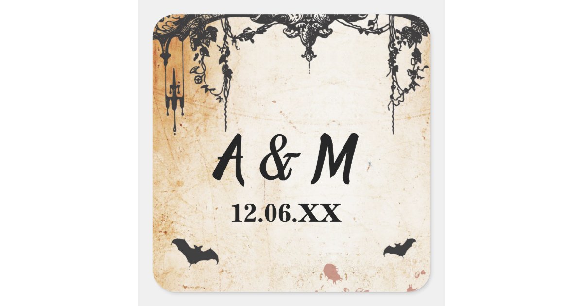 Rustic Gothic Frame Halloween Stickers Labels | Zazzle