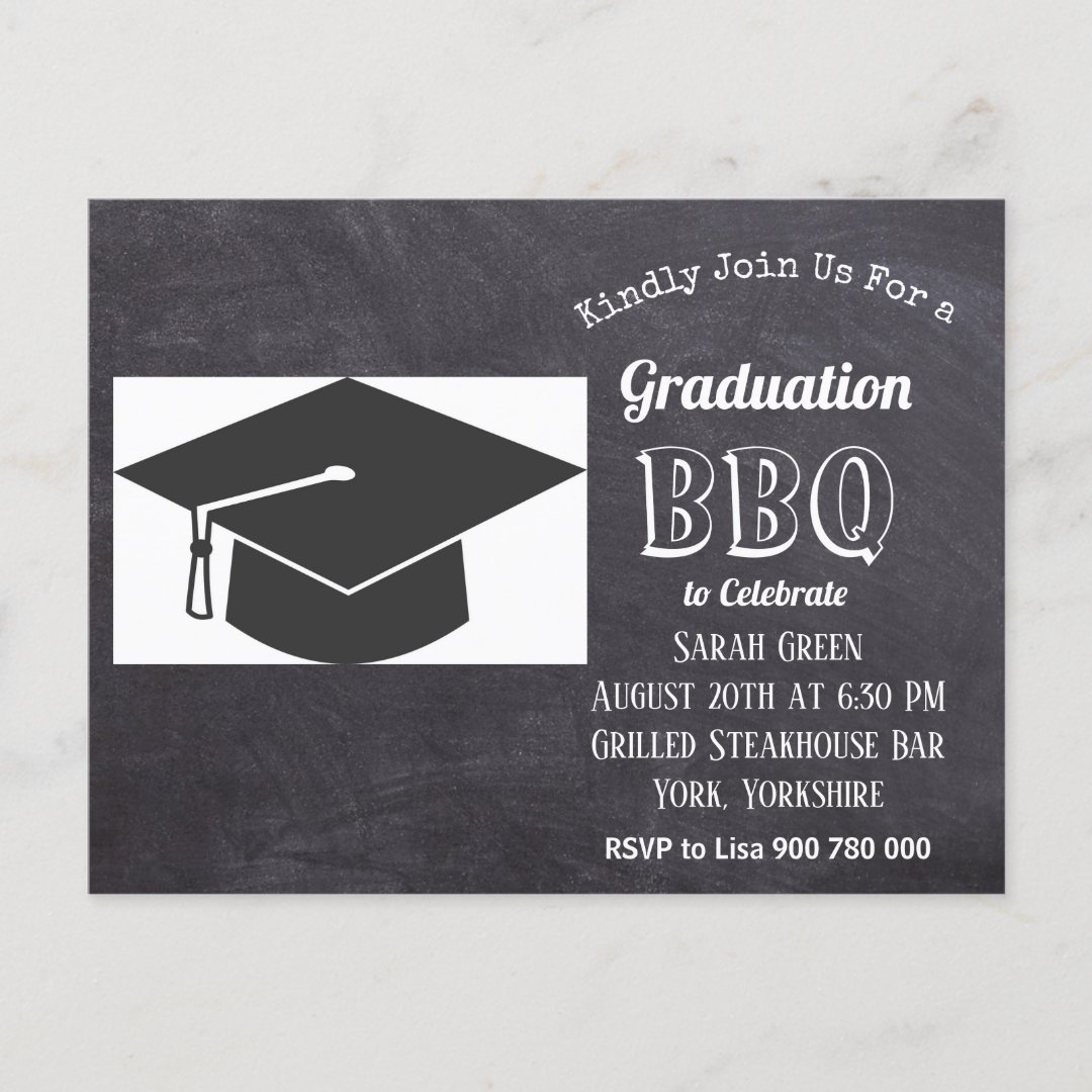 Rustic Graduation BBQ Invitation | Zazzle