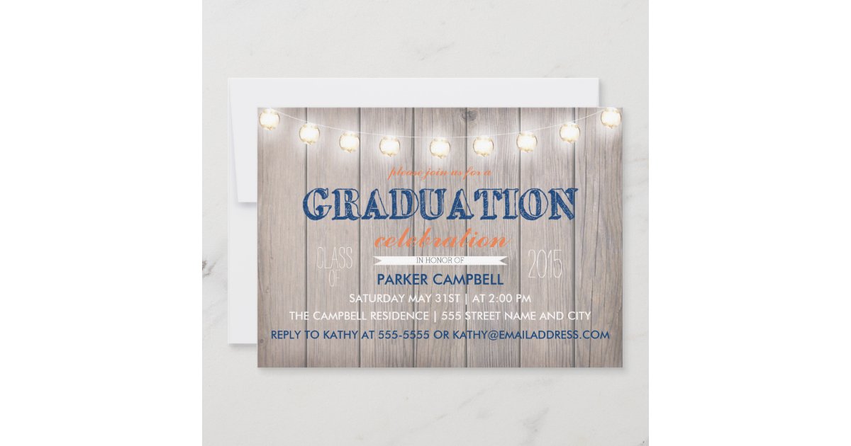 Rustic Graduation Celebration Invite | Zazzle