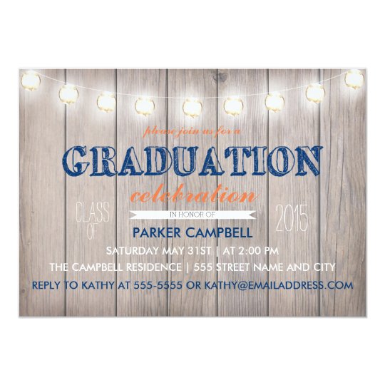 Rustic Graduation Celebration Invite | Zazzle.com