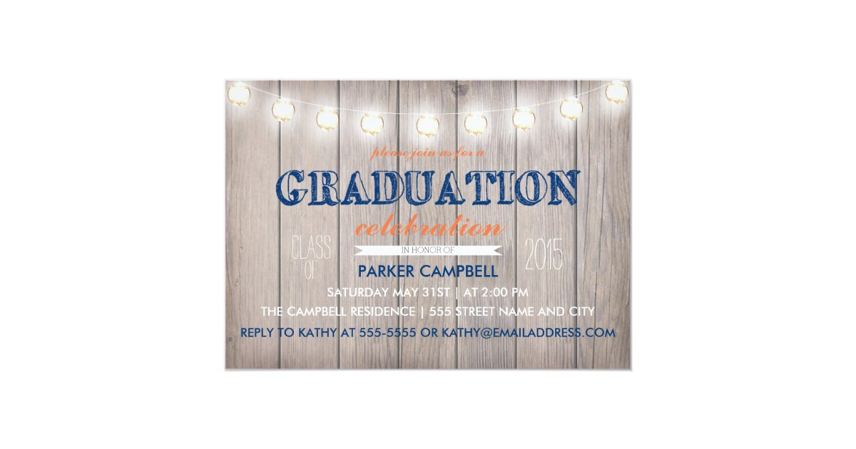 Rustic Graduation Celebration Invite | Zazzle.com
