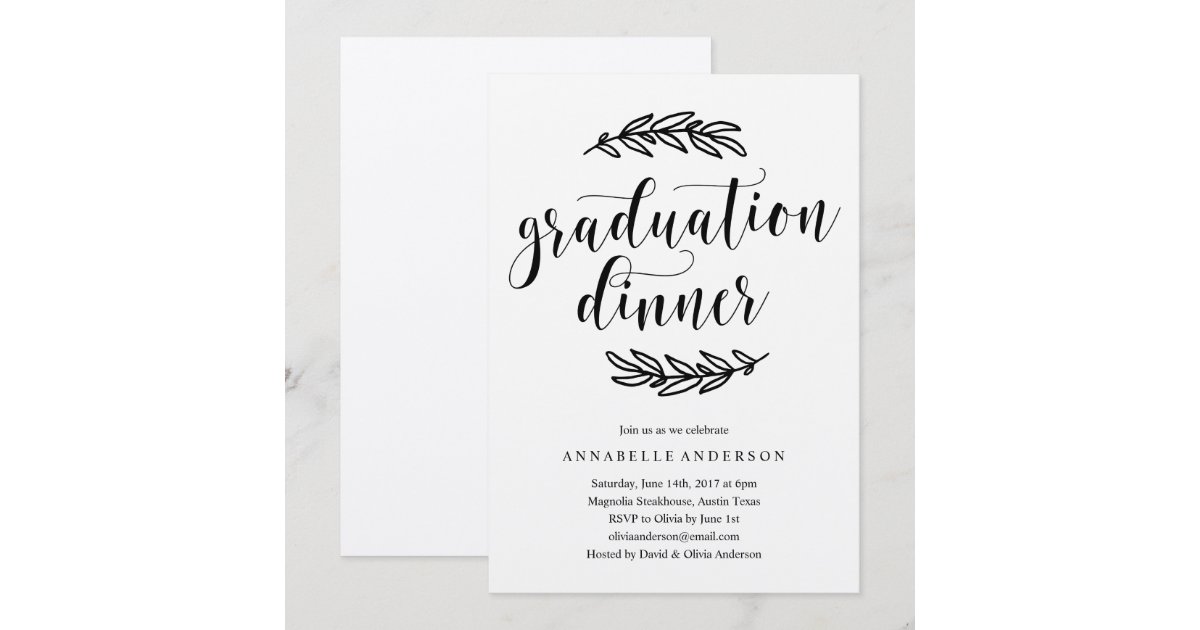 Rustic Graduation Dinner Invitation | Zazzle